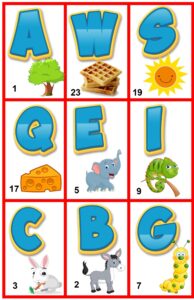 BINGO DEL ABECEDARIO | zonadeldocente.com